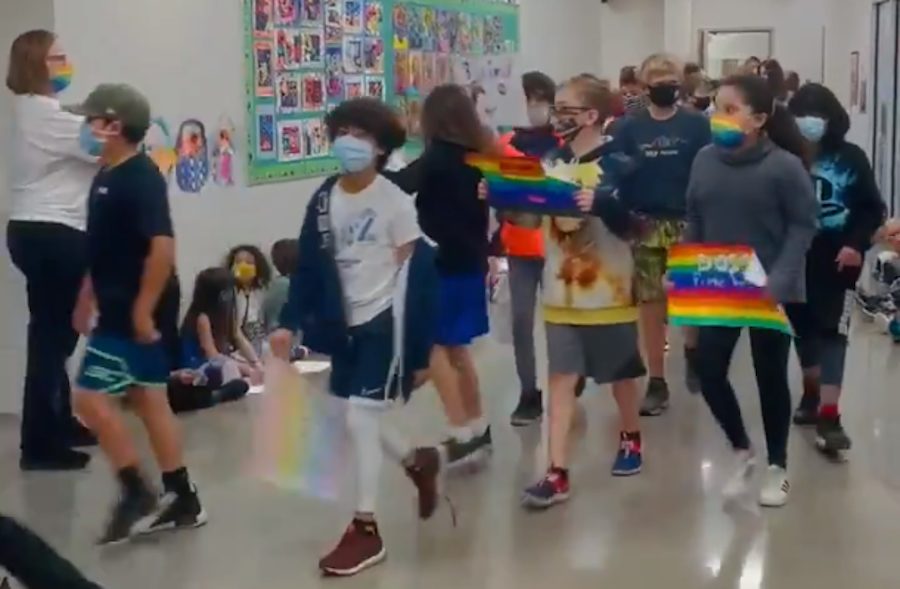Austin Public Elementary School Hosts Student Gay Pride March in Hallways