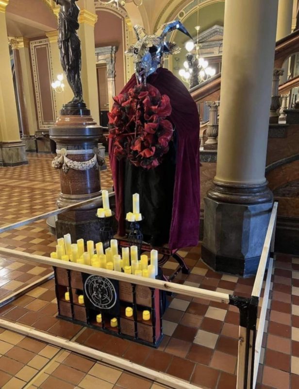 Former Congressional Candidate Beheads Satanic Statue at Iowa State Capitol