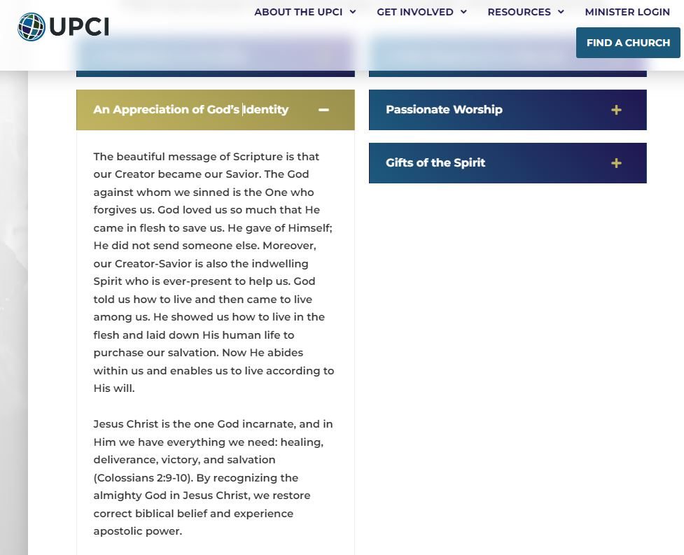 Shedding Light on Oneness/Modalist Pentecostalism and the UPC - Part One